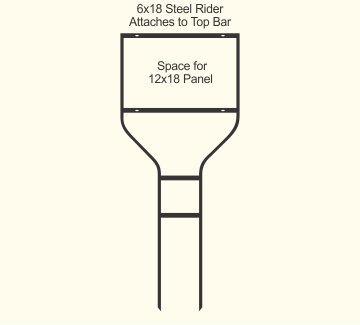 Bolt-In Metal Round Rod Sign Frame for 12 x 18 Panels | Dee Sign®
