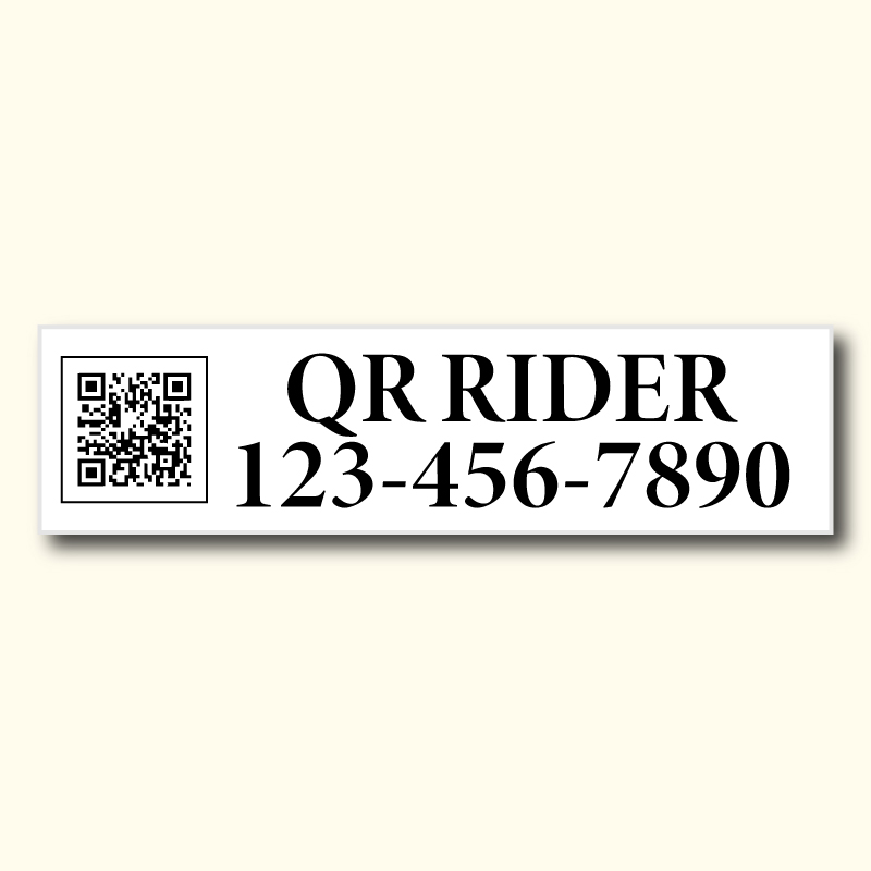 Custom 6 x 24 QR Code Rider Sign for Sale | Dee Sign® | Dee Sign®